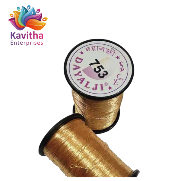 Dayalji Premium Golden Zari for Hand Embroidery Mangam Aari 1 Pieces ...